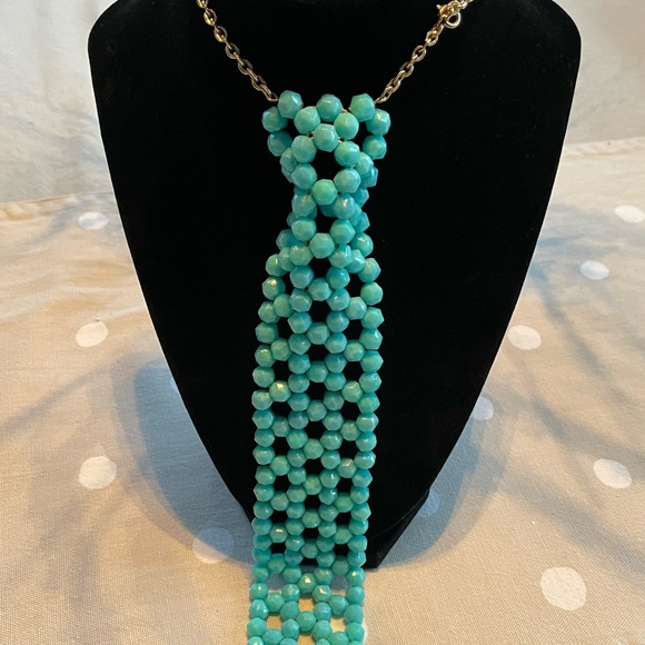 Jewelry | 32vintage Turquoise Color Bead Tie Necklace | Poshmark